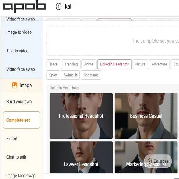 Create AI linkedin Photo For Free - APOB